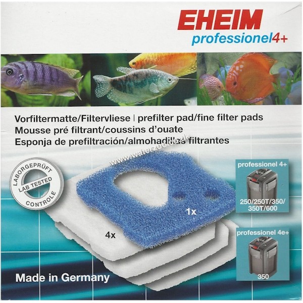 Eheim Pro 4+ Blue Foam & 4 Fine Filter Pads | The WaterZoo | Tropical ...