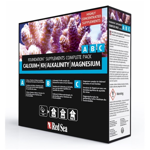 Red Sea Reef Foundation Supplements Pack A+b+c 250ml | The WaterZoo ...